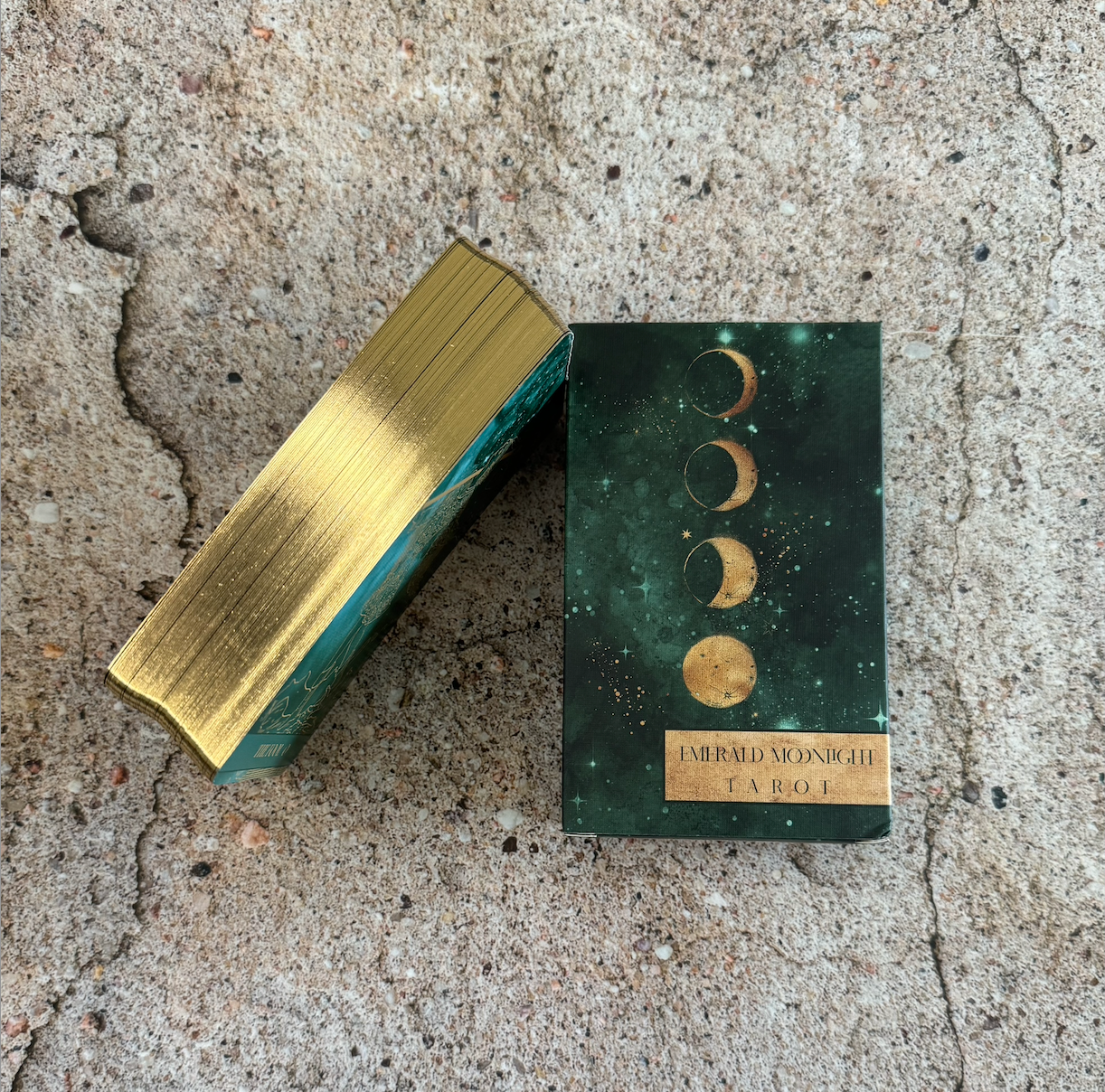 Emerald Moonlight Tarot Cards, Tarot Deck, Gold Foil-Rider Waite Tarot ...